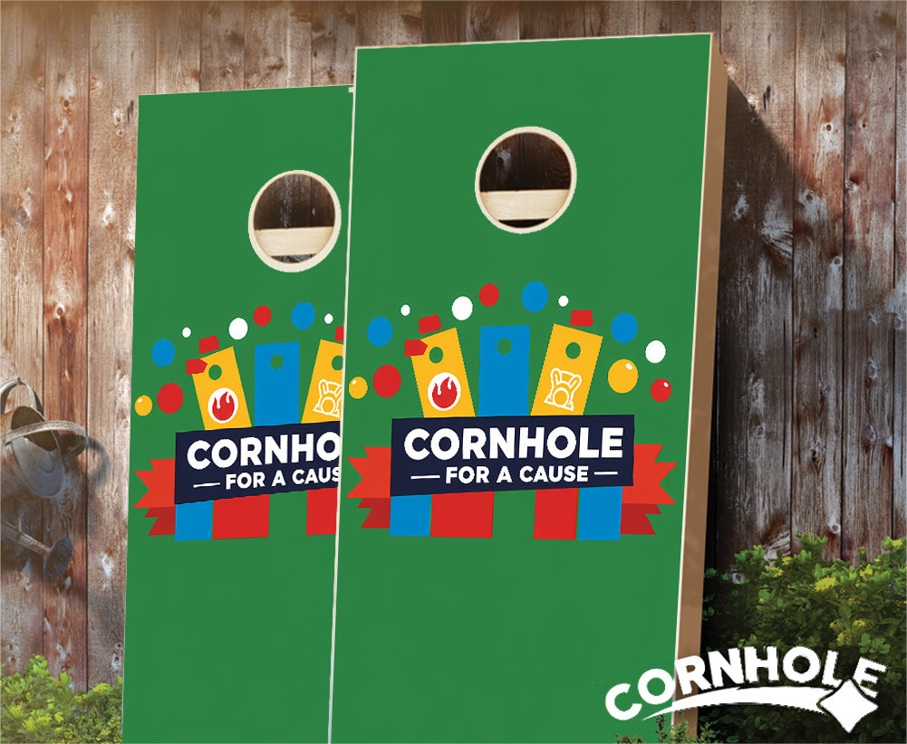 "Cornhole for a Cause - Green Background" Cornhole Boards – cornhole.com