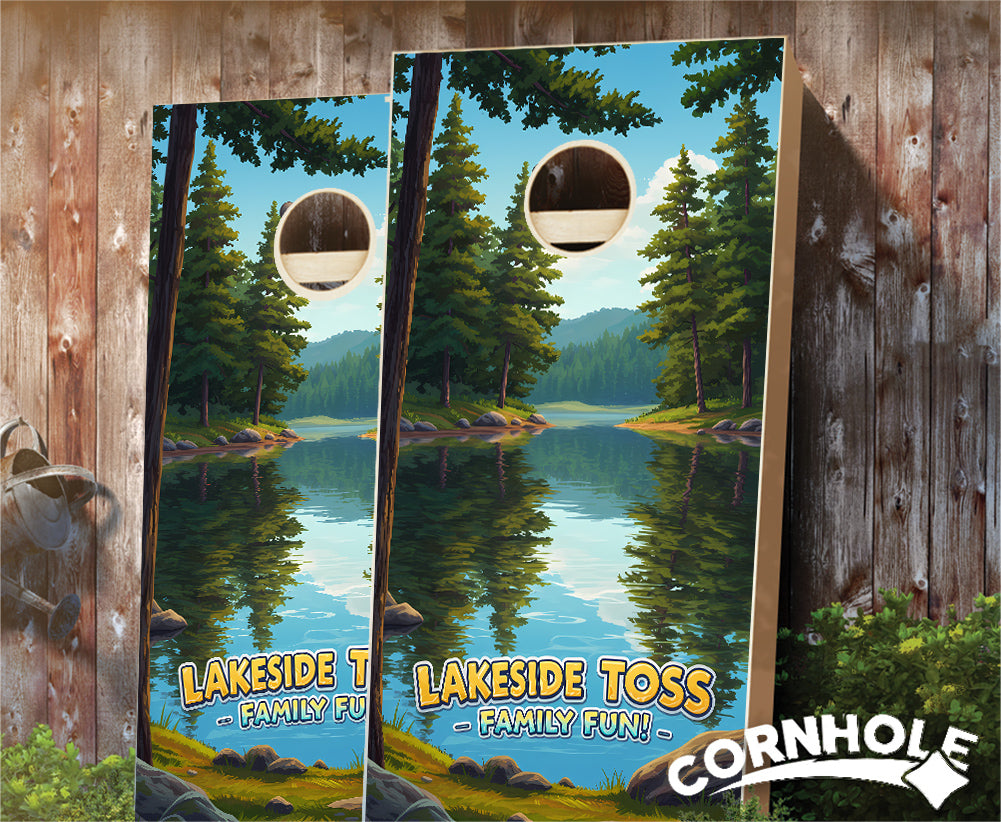 "Lakeside Toss - Family Fun" Cornhole Boards – cornhole.com