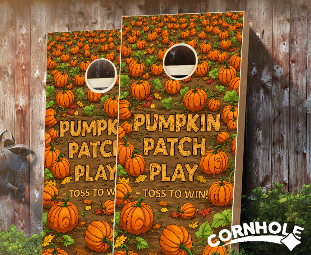 "Pumpkin Patch Play - Toss to Win" Cornhole Boards – cornhole.com