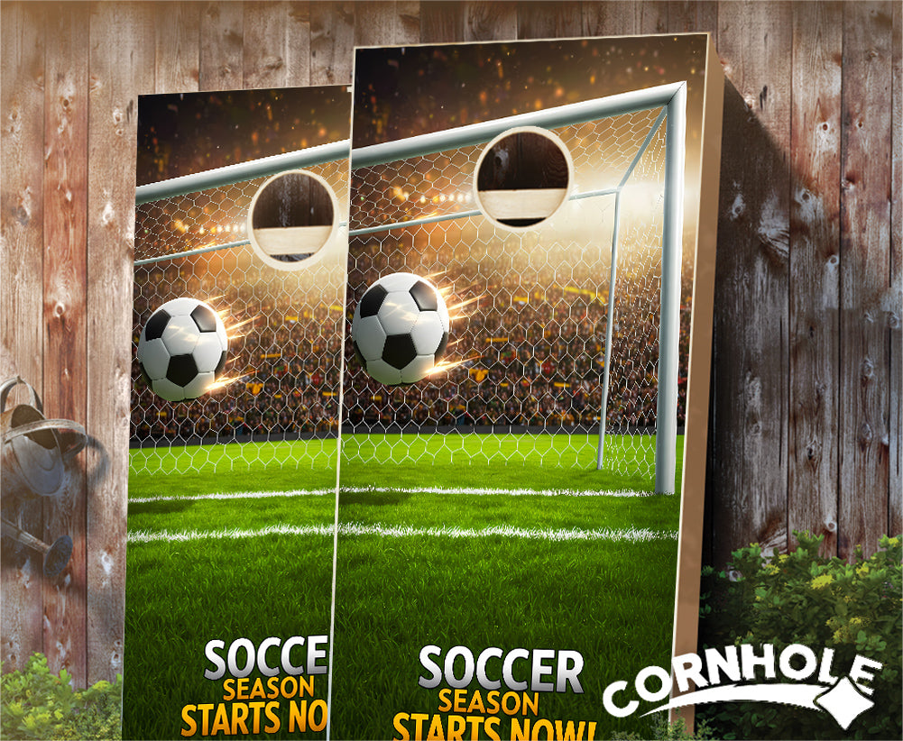 "Soccer Season Starts Now" Cornhole Boards – cornhole.com