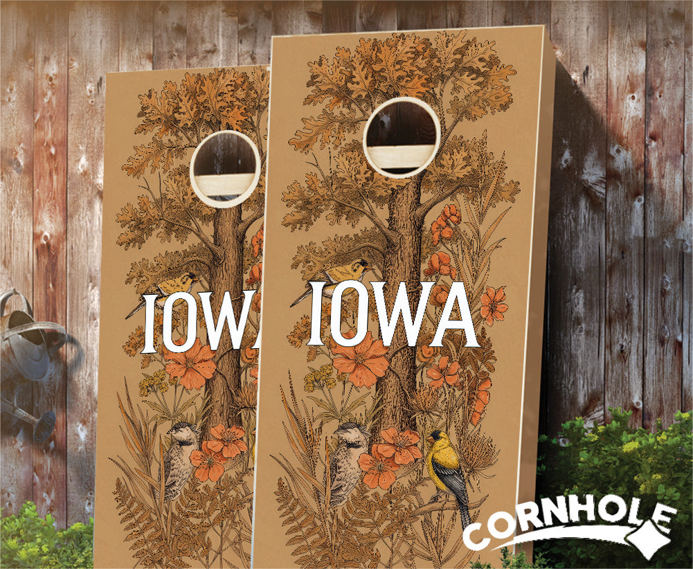 "Iowa- State Illustration Motif " Cornhole Boards – cornhole.com