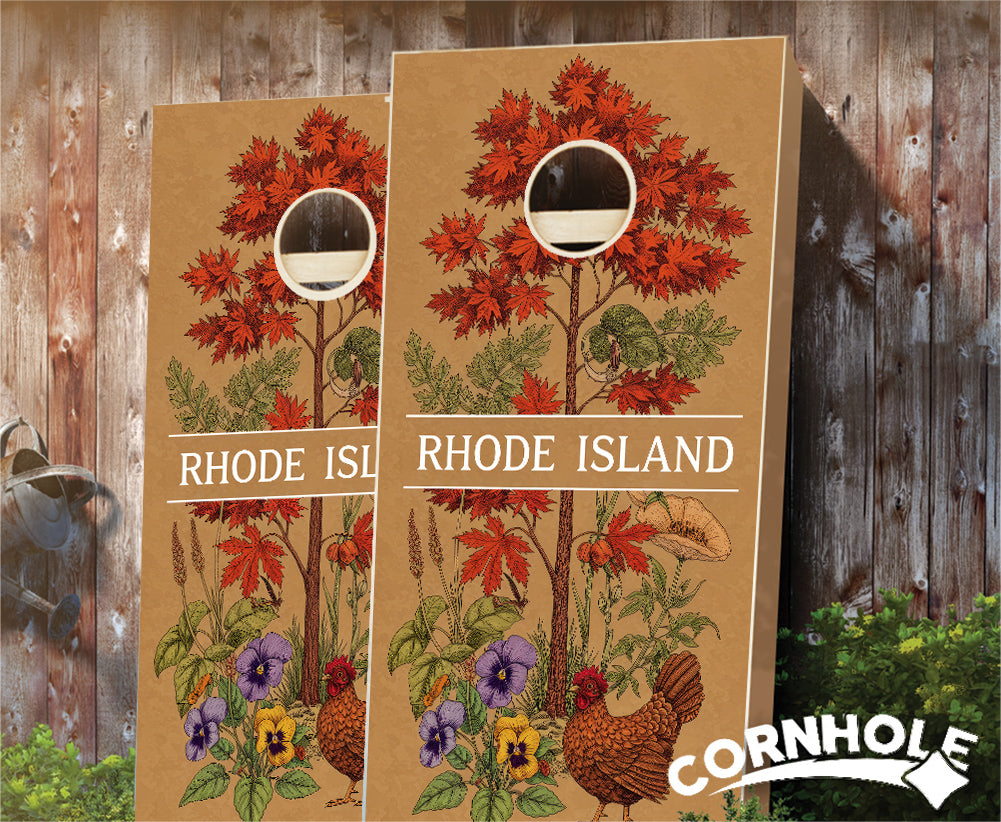 "Rhode Island - State Illustration Motif " Cornhole Boards – cornhole.com