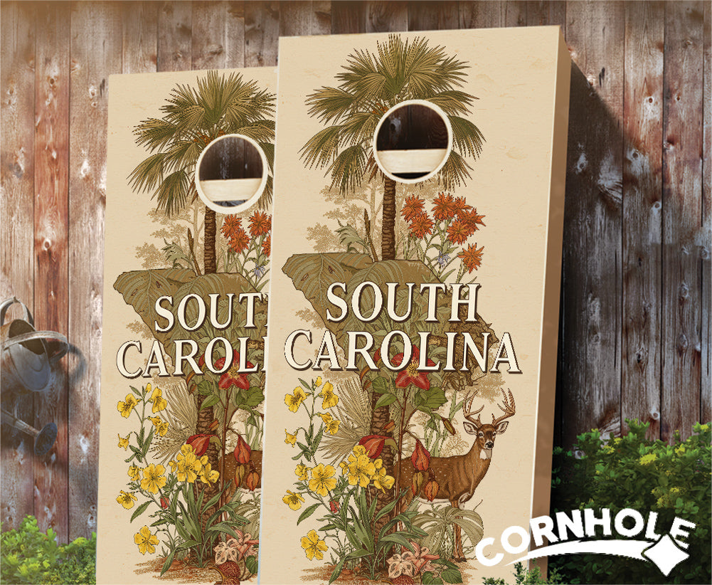 "South Carolina - State Illustration Motif " Cornhole Boards – cornhole.com