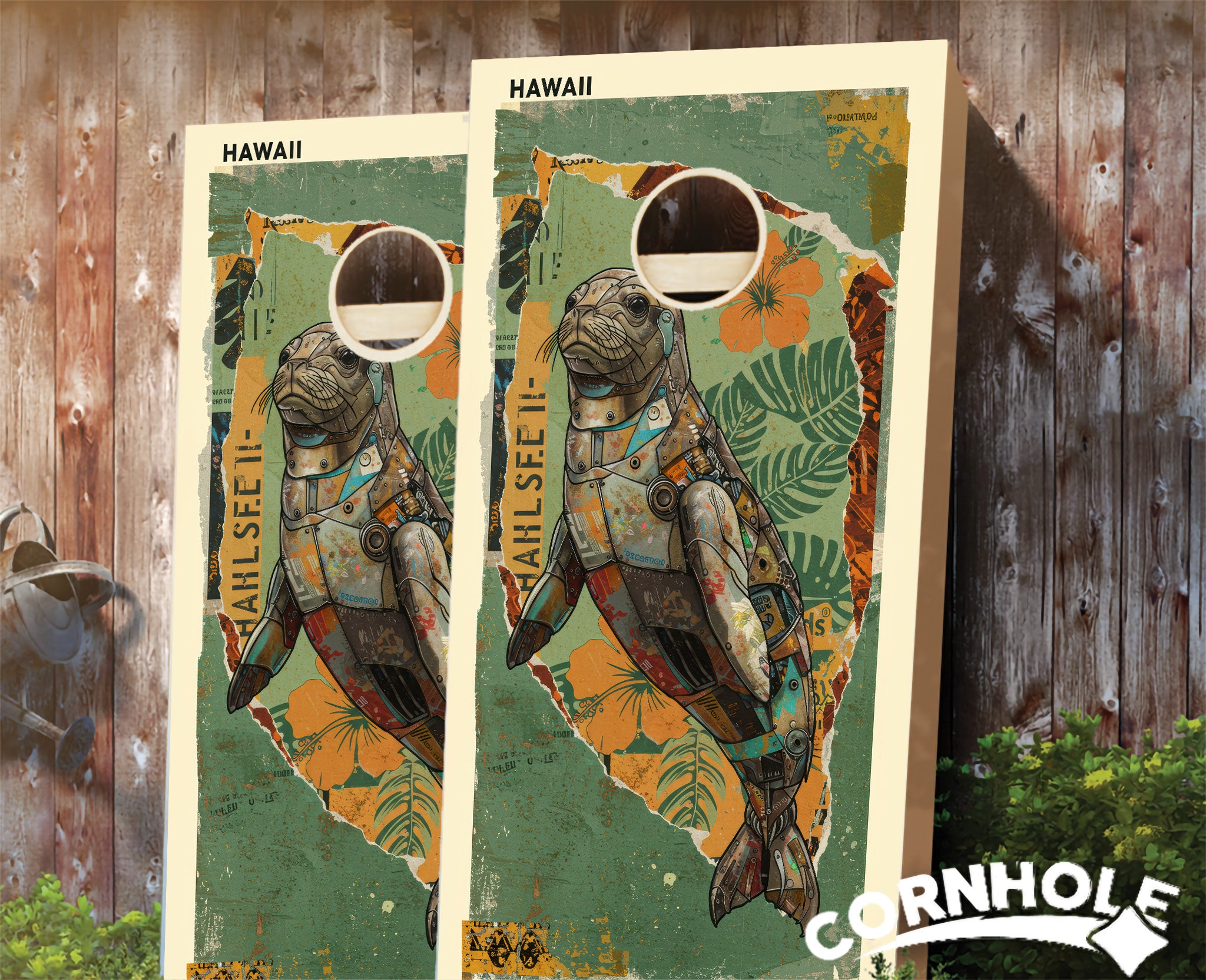 "Hawaii - State Mixed Media " Cornhole Boards – cornhole.com