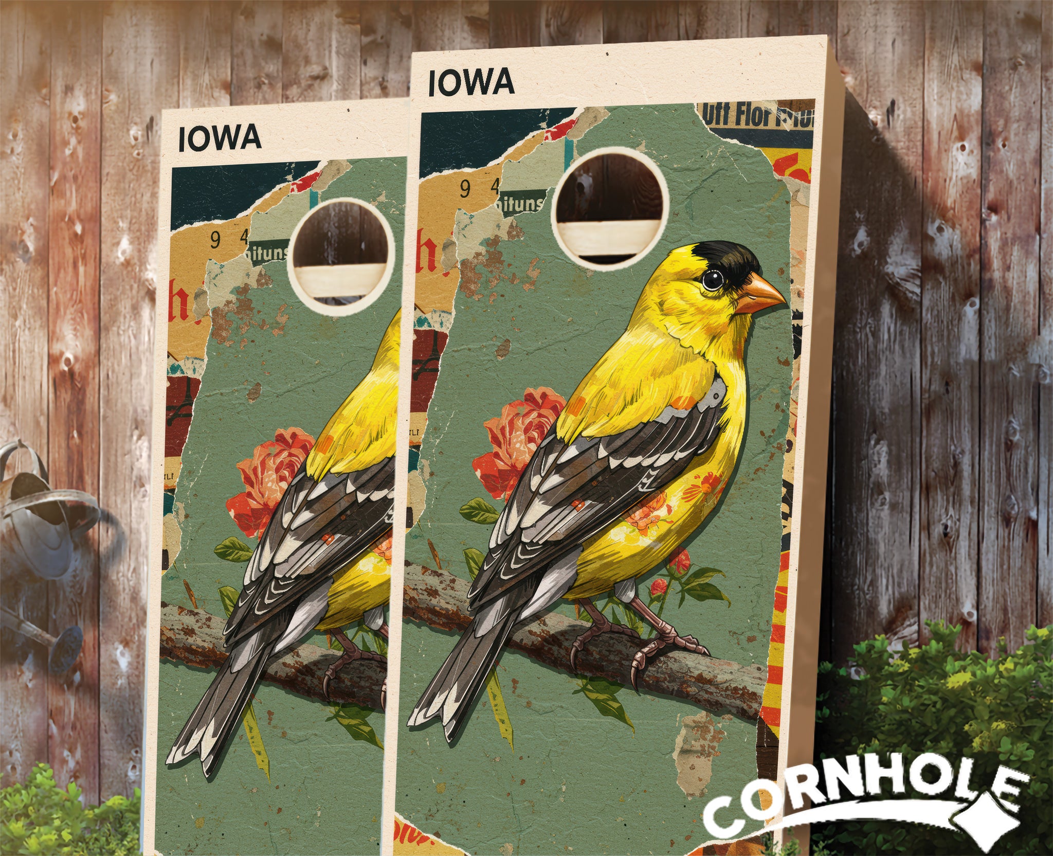 "Iowa - State Mixed Media " Cornhole Boards – cornhole.com