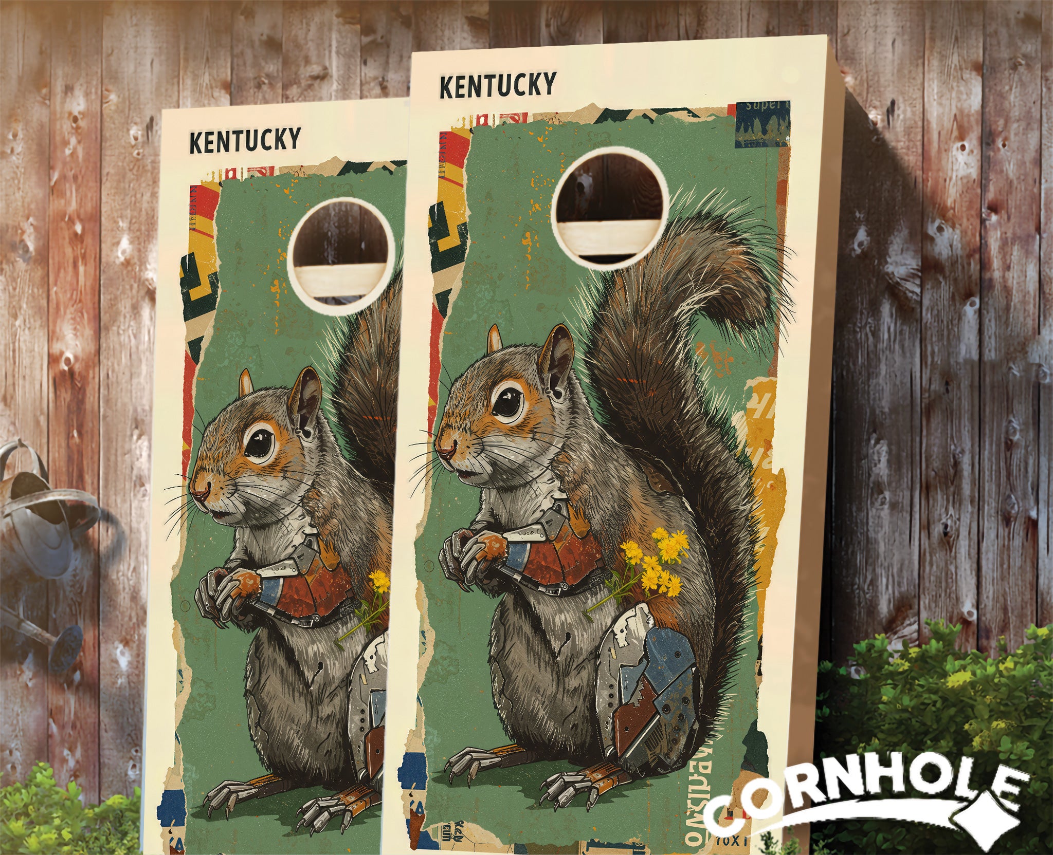 "Kentucky - State Mixed Media " Cornhole Boards – cornhole.com