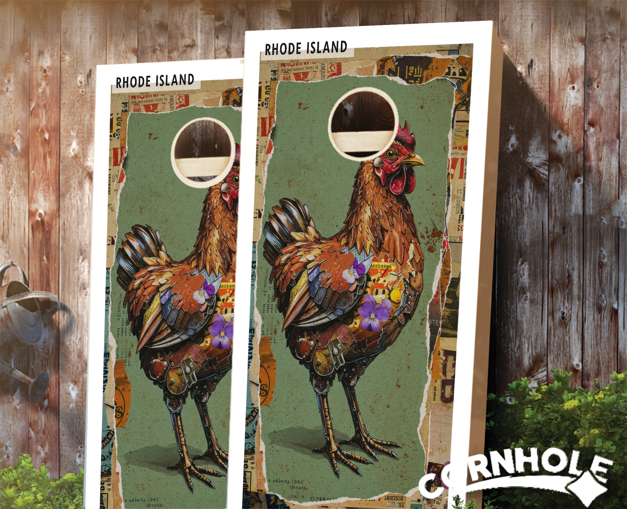 "Rhode Island - State Mixed Media " Cornhole Boards – cornhole.com