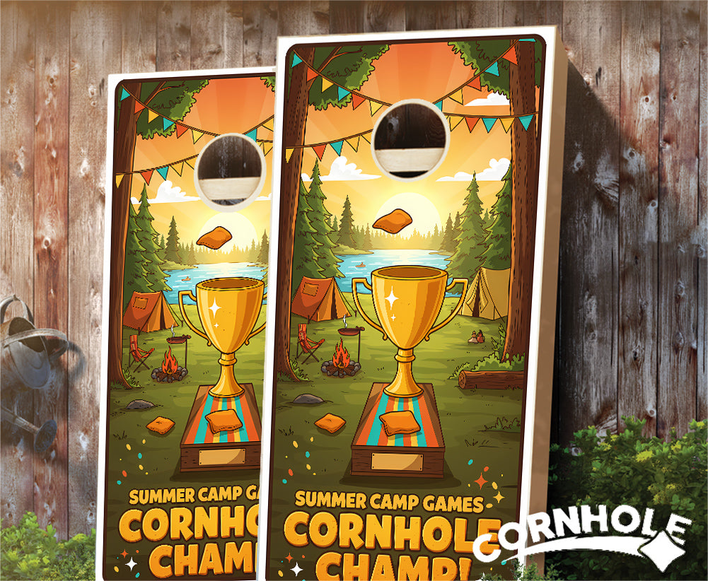 "Summer Camp Games - Cornhole Champ" Cornhole Boards – cornhole.com