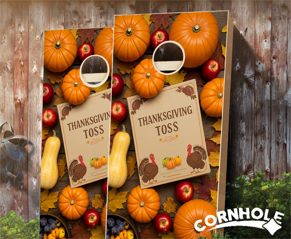 "Thanksgiving - Toss, Eat, Play, Win" Cornhole Boards – cornhole.com