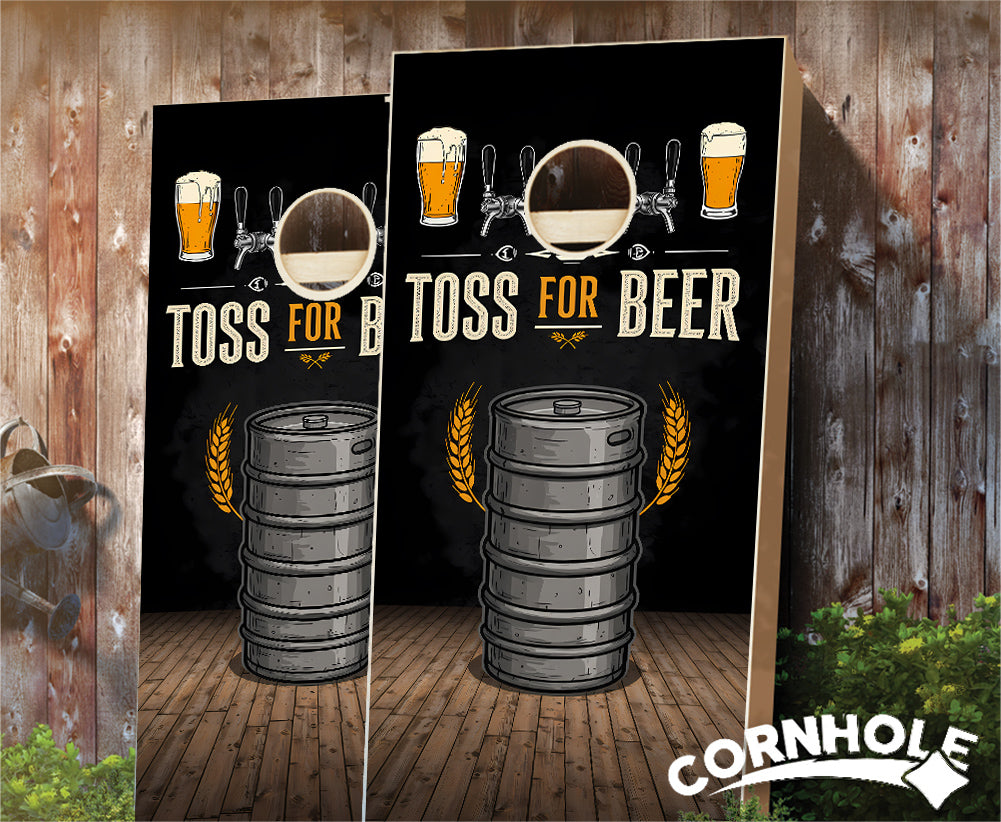 "Toss for Beer - Keg Design" Cornhole Boards – cornhole.com