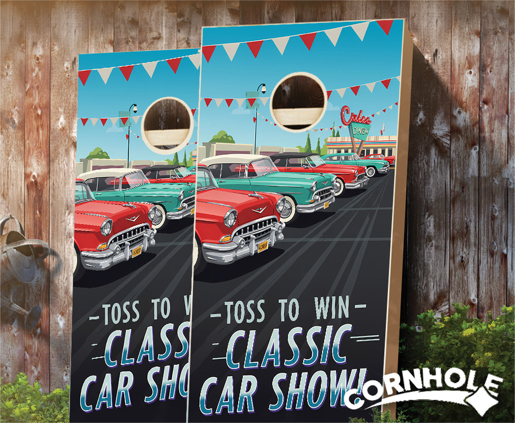 "Toss to Win - Classic Car Show" Cornhole Boards – cornhole.com