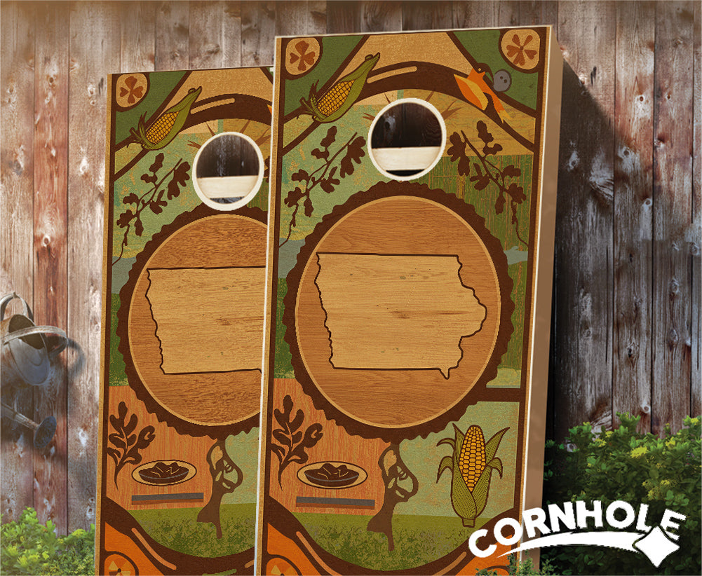 "Iowa - State Wood Homage " Cornhole Boards – cornhole.com