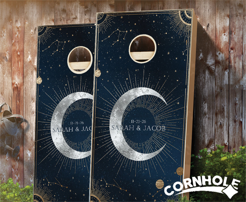 "Moon & Stars - Astrology Couple" Cornhole Boards – cornhole.com