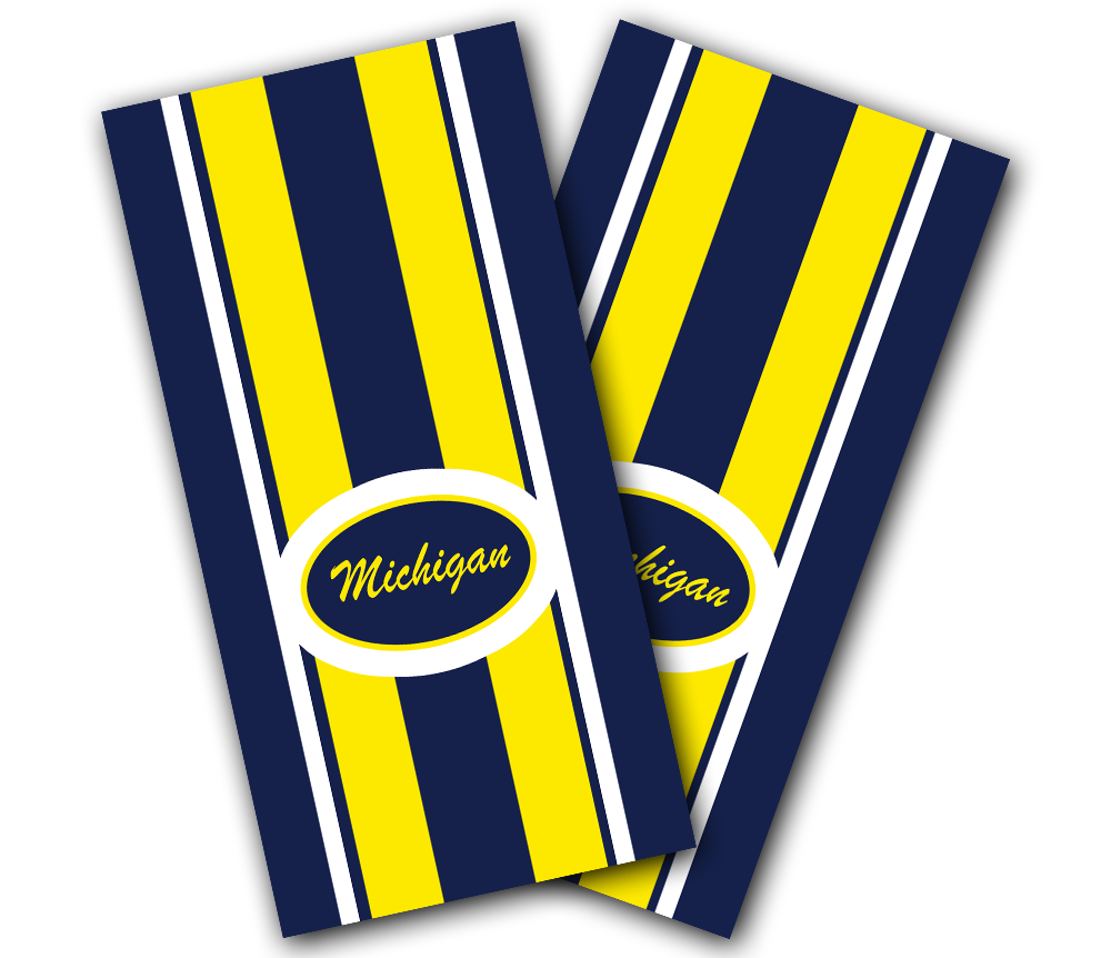 "Michigan Stripe" Cornhole Wrap – cornhole.com
