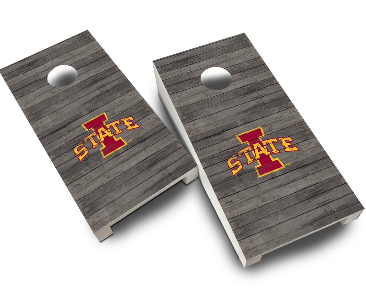 "Iowa State Distressed" Tabletop Cornhole Boards – cornhole.com