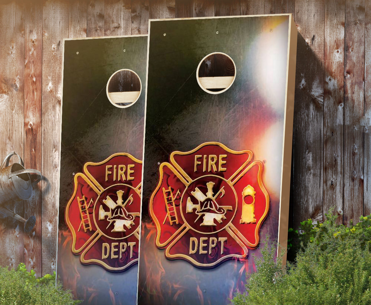 "Fire Badge" Cornhole Boards – cornhole.com