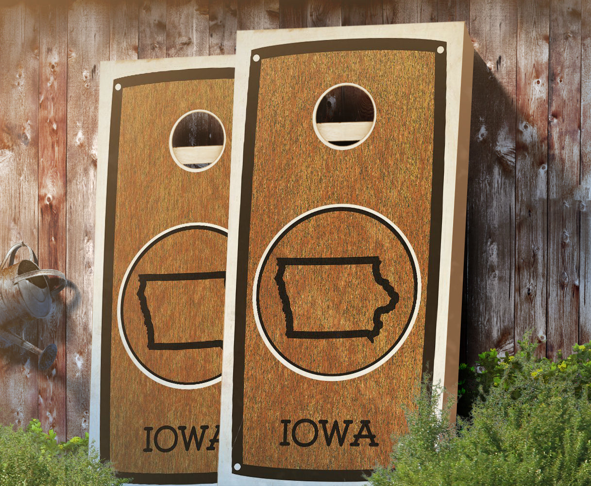 "Iowa" State Stained Cornhole Board – cornhole.com
