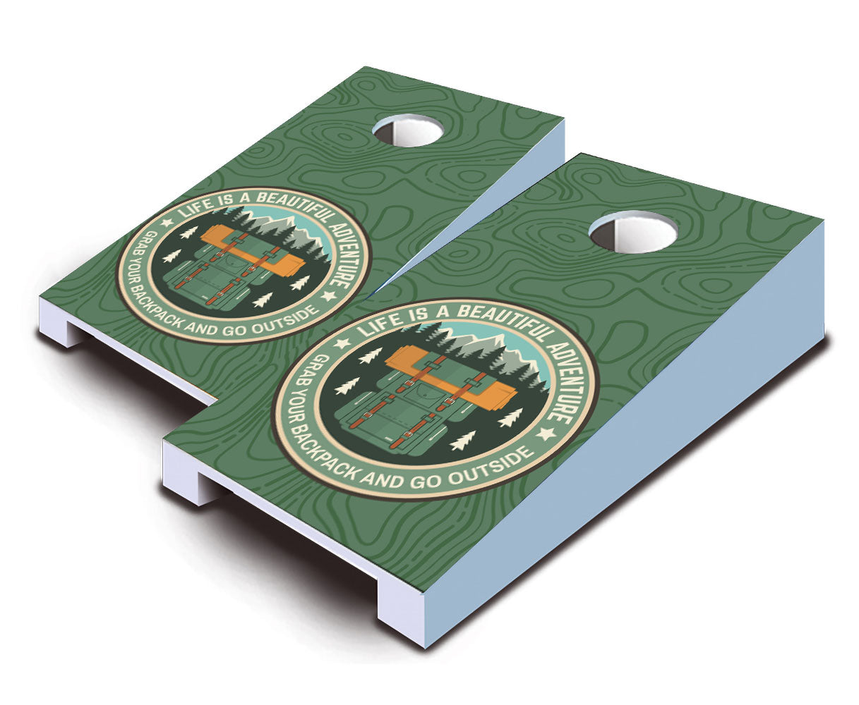 "Life Adventure Backpacking" Tabletop Cornhole Boards – cornhole.com
