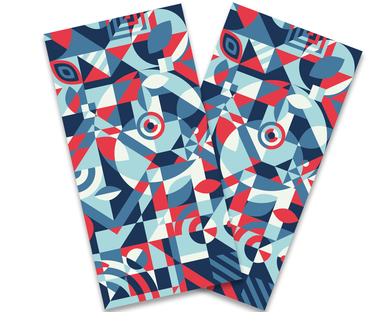 "Abstract Geometric Patriotic" Cornhole Wrap – cornhole.com
