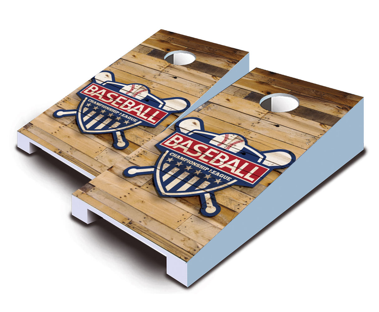 "Baseball Championship Badge" Tabletop Cornhole Boards – cornhole.com