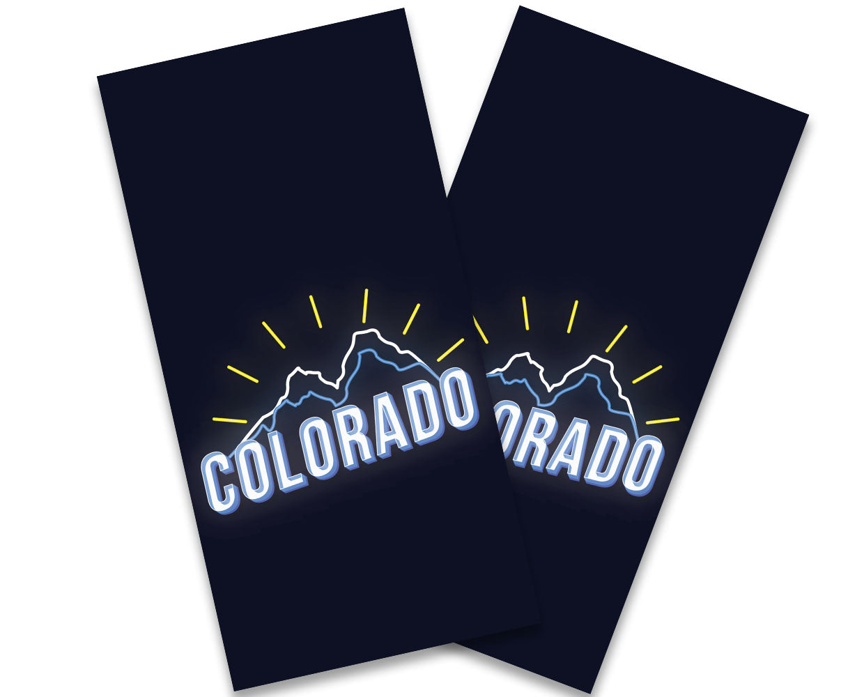"Colorado Neon Sign" Cornhole Wrap – cornhole.com