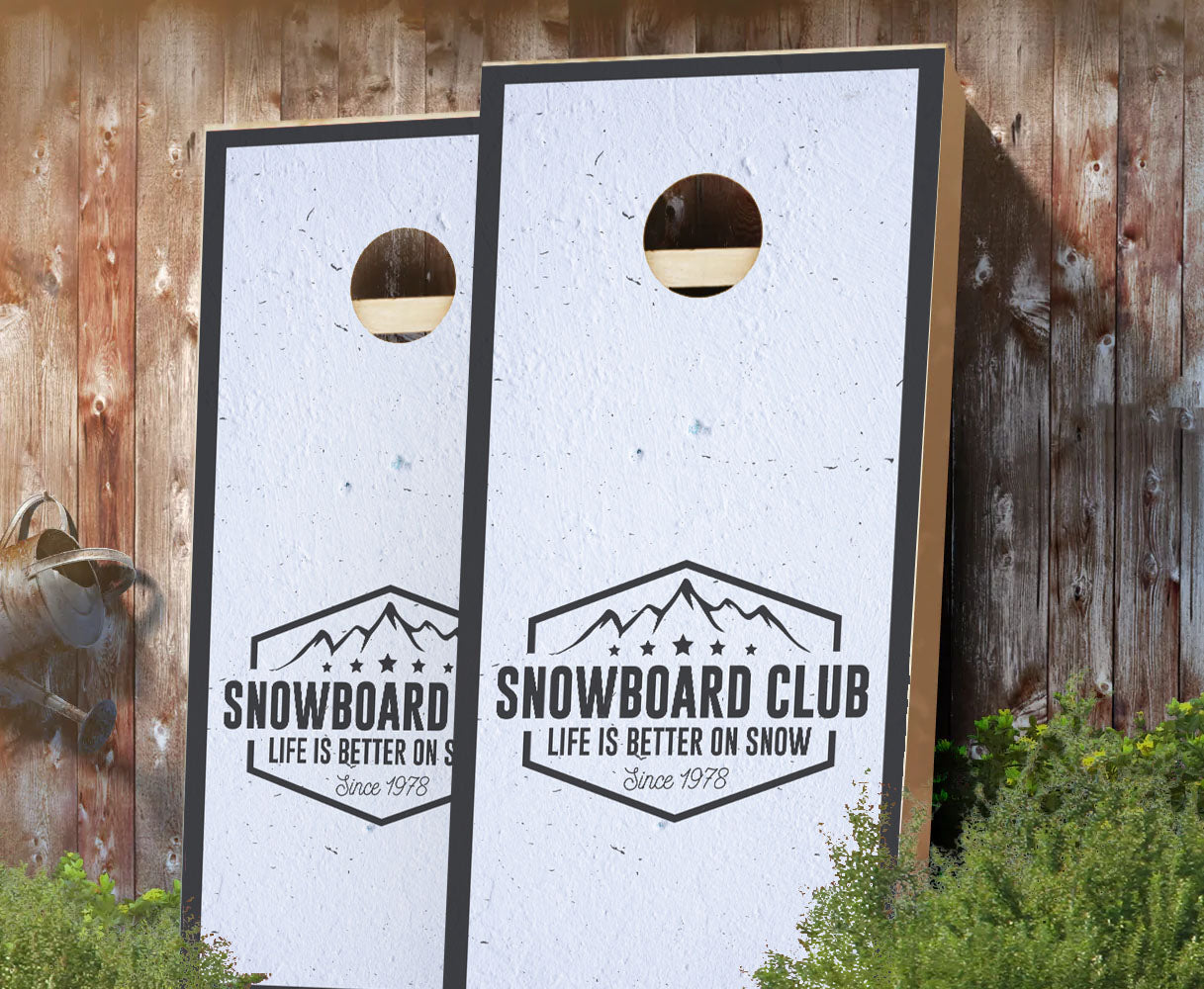 "Snowboard Club" Cornhole Boards – cornhole.com