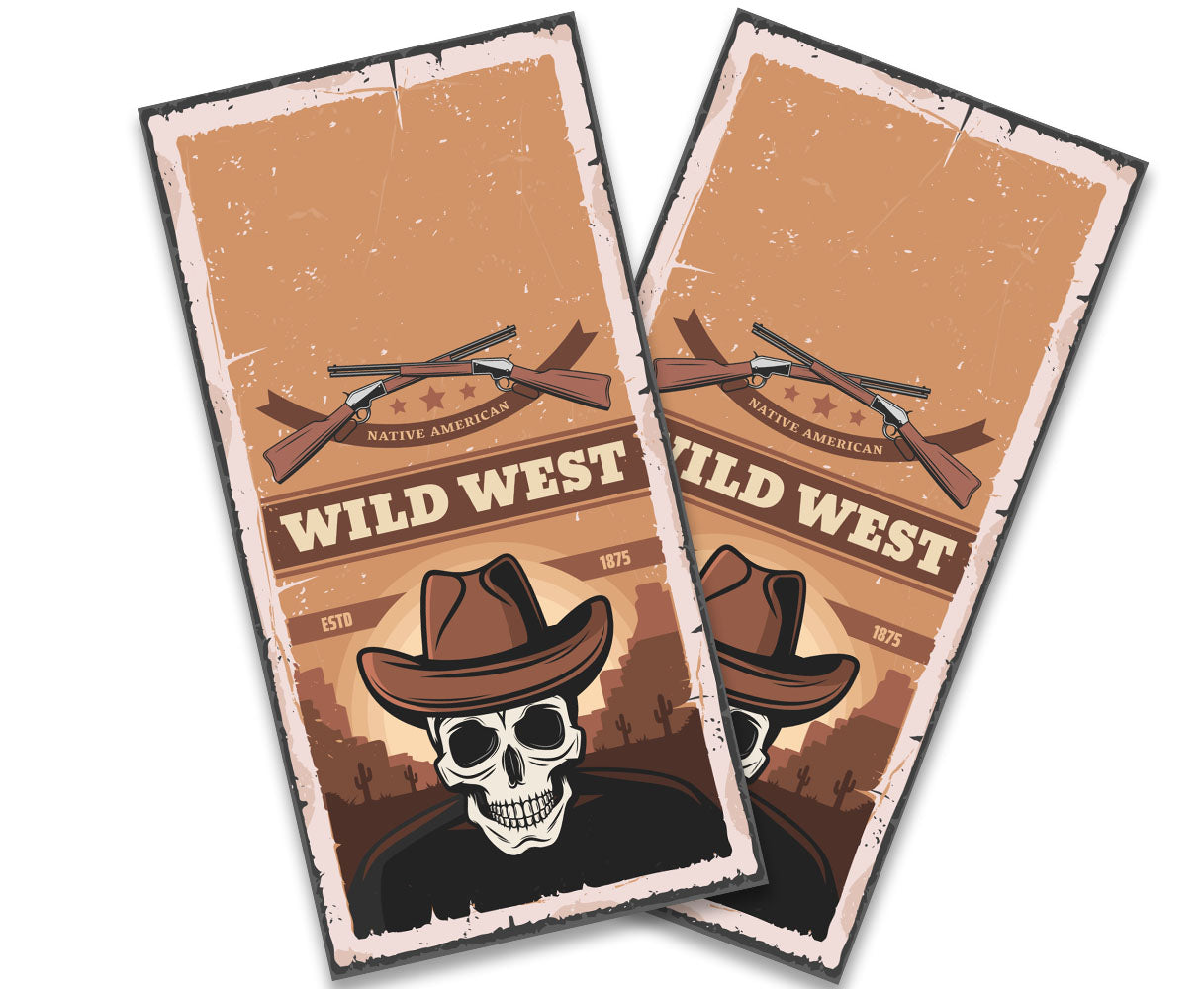 "Wild West Skull Poster" Cornhole Wrap – cornhole.com